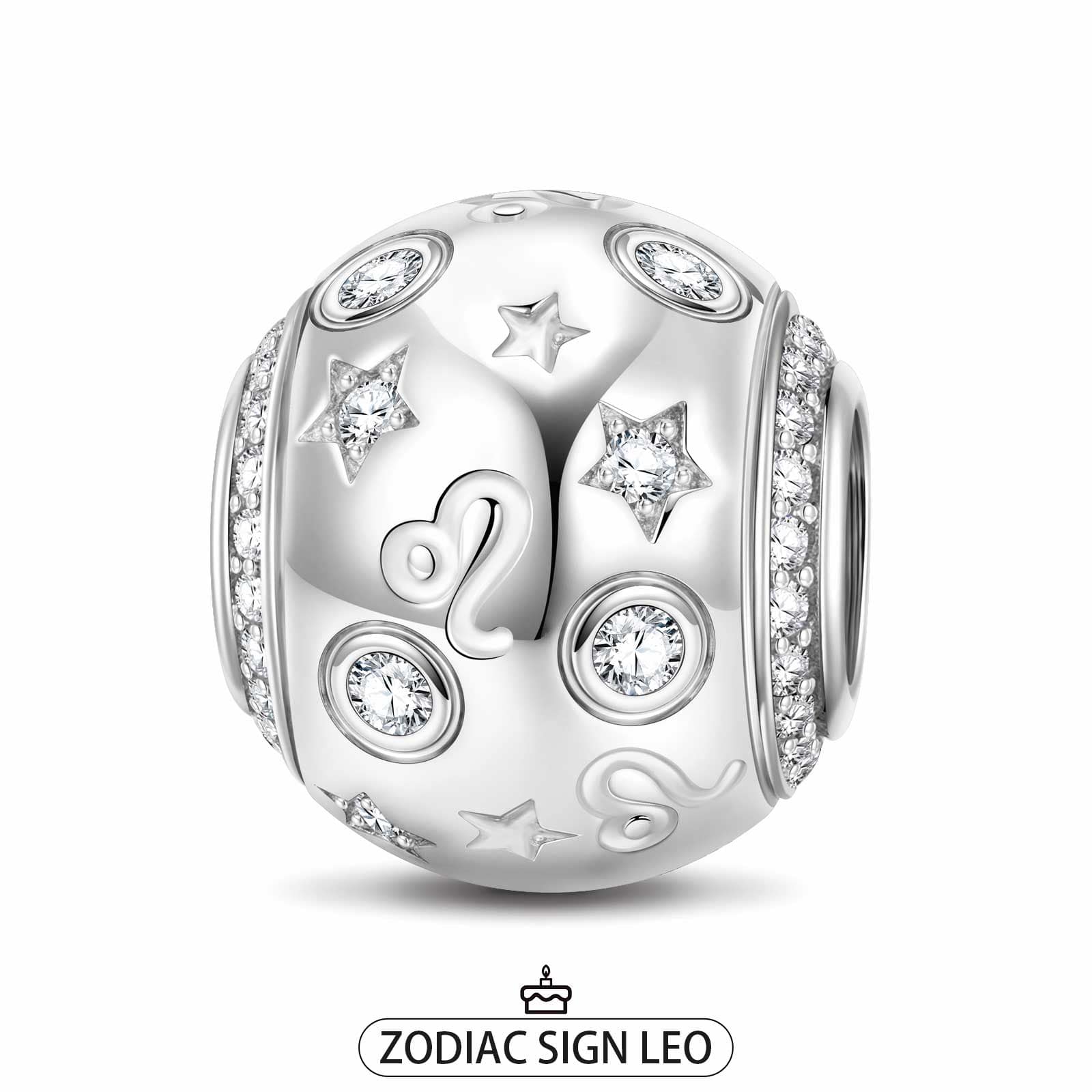 LEO TARNISH-RESISTANT SILVER CONSTELLATION CHARMS IN WHITE GOLD PLATED – GONA