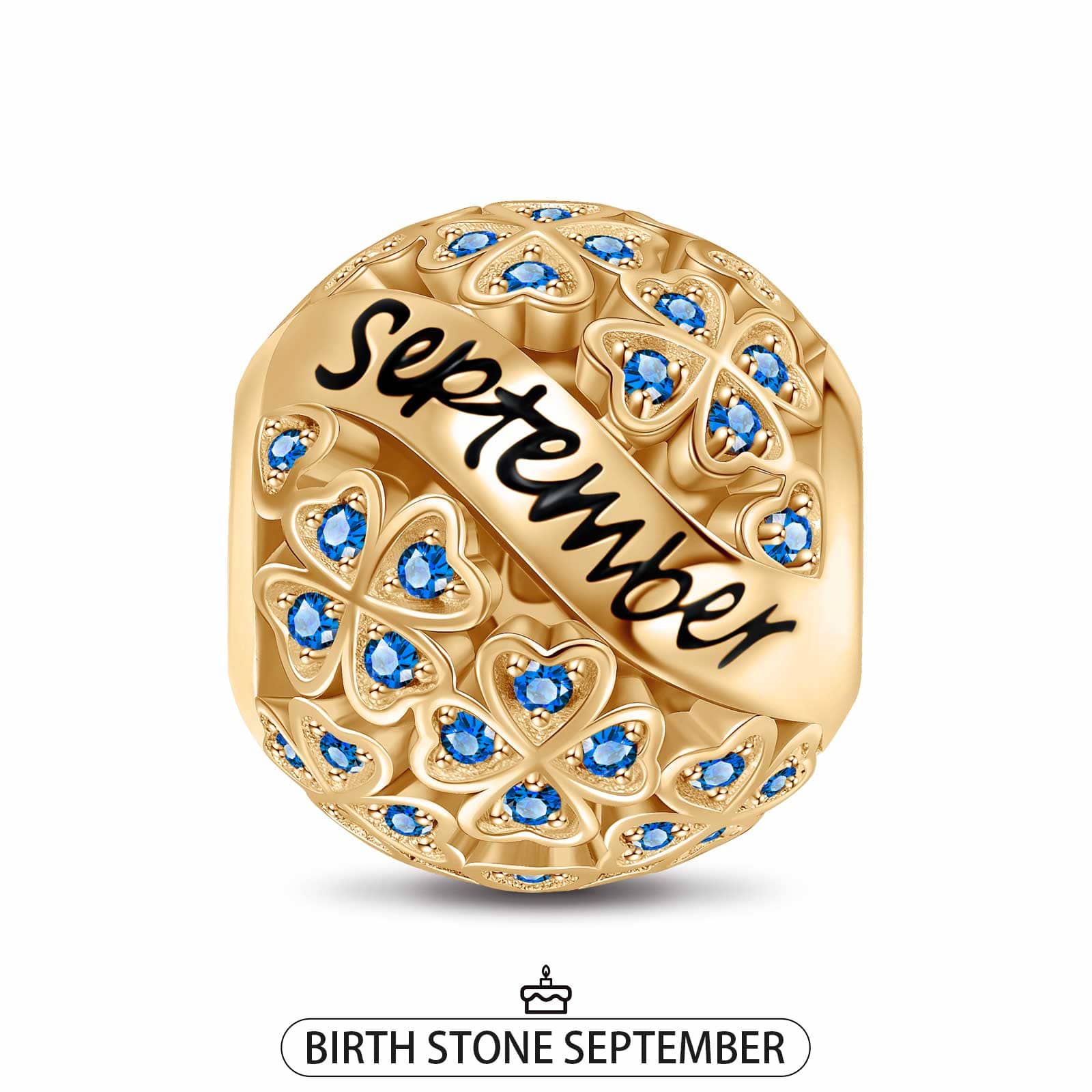 SEPTEMBER BIRTHSTONE TARNISH-RESISTANT SILVER CHARMS WITH ENAMEL IN 14 ...