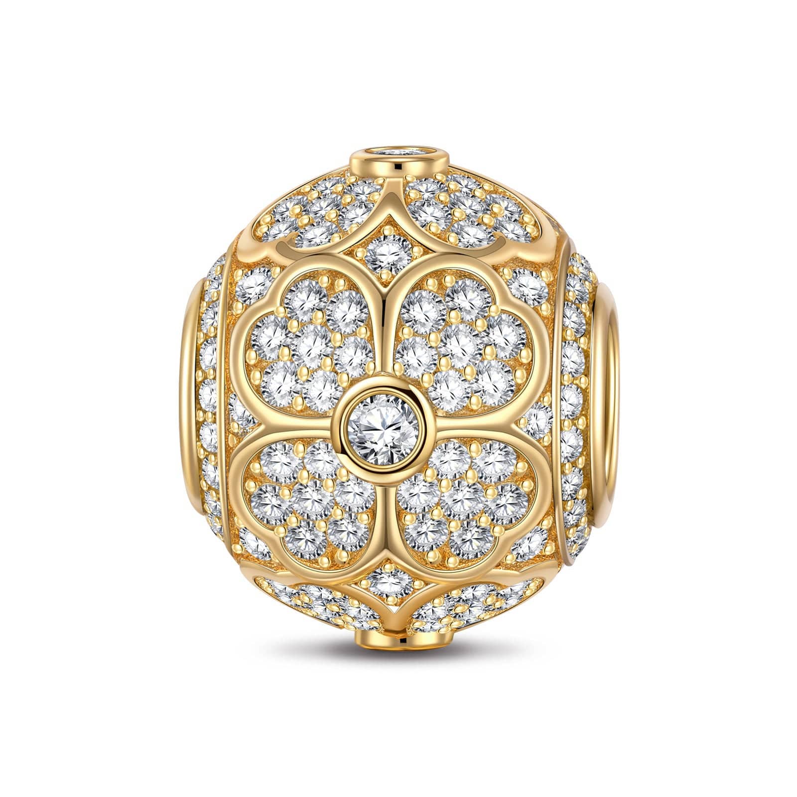 FOUR-LEAF CLOVER TARNISH-RESISTANT SILVER CHARMS IN 14K GOLD PLATED – GONA