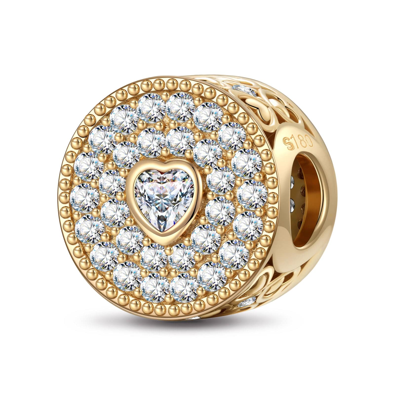 THE PEARL IN THE PALM TARNISH-RESISTANT SILVER CHARMS IN 14K GOLD PLAT ...