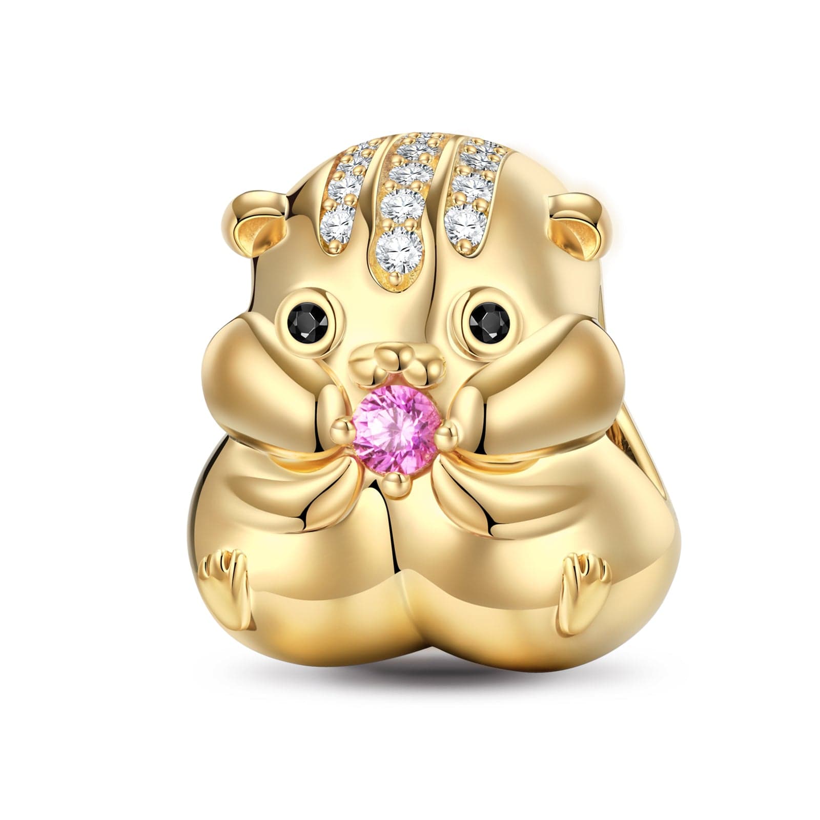 LOVELY SQUIRREL TARNISH-RESISTANT SILVER ANIMAL CHARMS IN 14K GOLD PLA ...