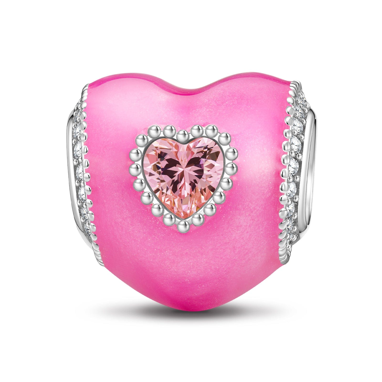 CLASSIC BARBIE LOVE TARNISH-RESISTANT SILVER CHARMS WITH ENAMEL IN WHI ...
