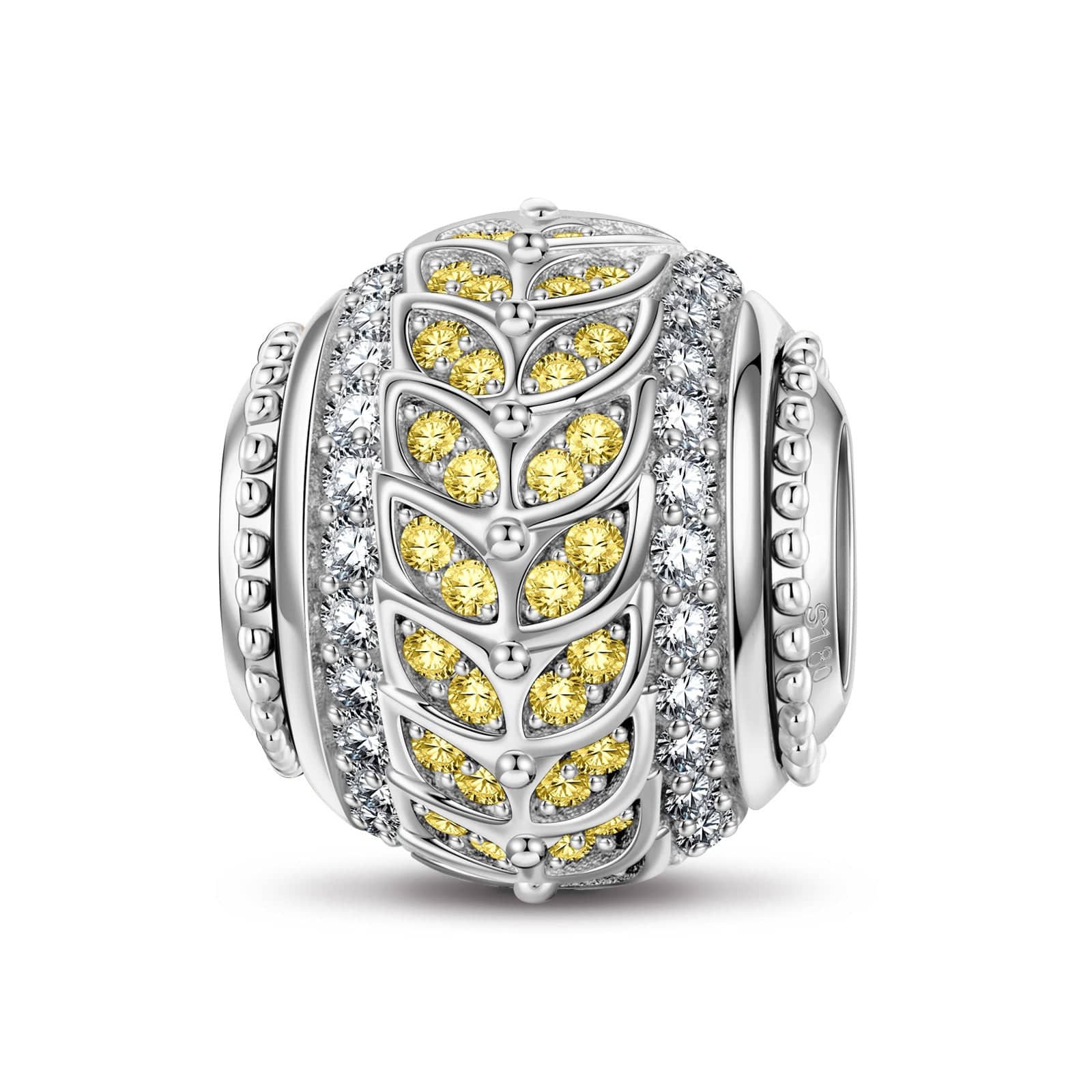 BASIL TARNISH-RESISTANT SILVER LUCKY CHARMS IN WHITE GOLD PLATED – GONA