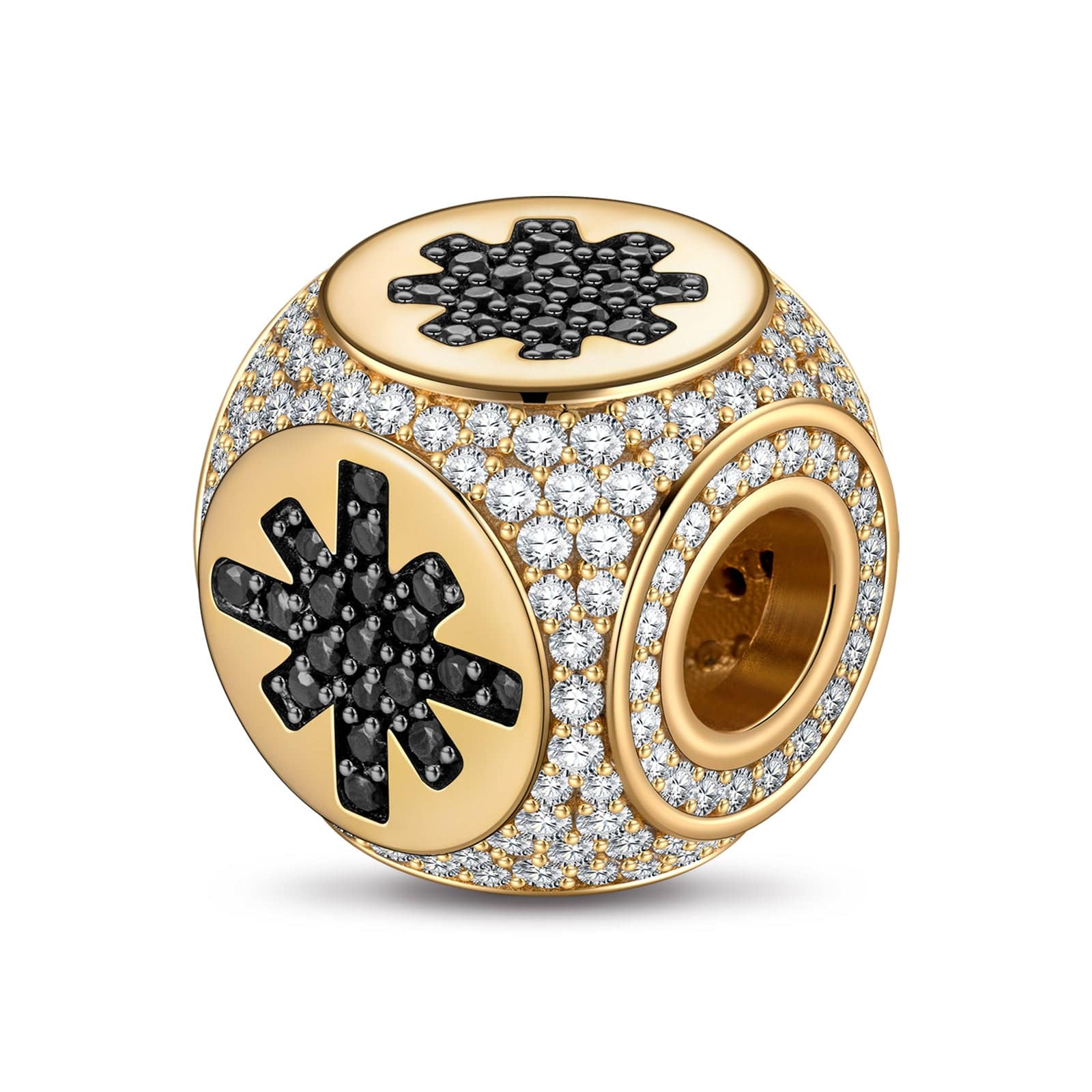 BLACK NEON LIGHTS TARNISH-RESISTANT SILVER CHARMS IN 14K GOLD PLATED – GONA