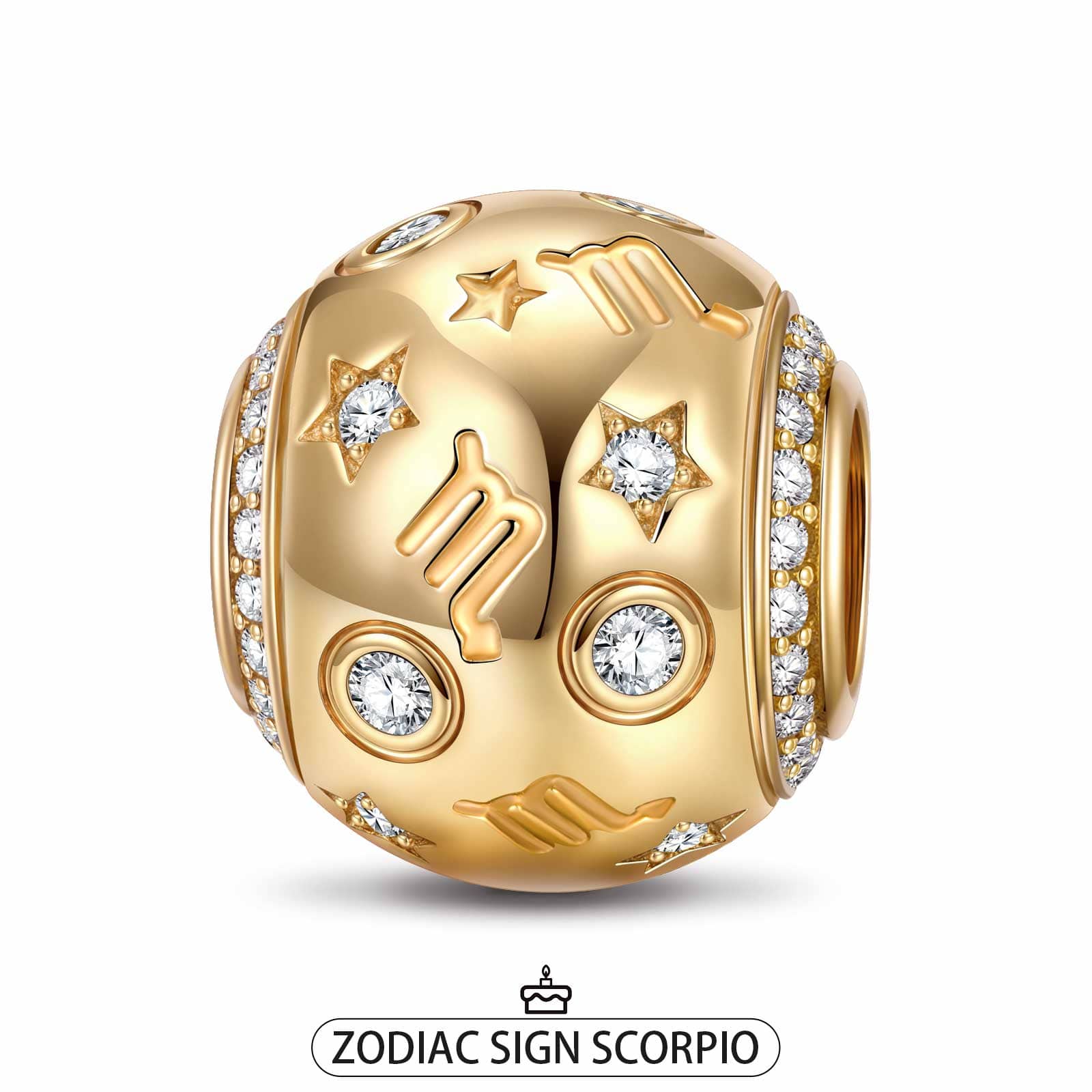 SCORPIO TARNISH-RESISTANT SILVER CONSTELLATION CHARMS IN 14K GOLD PLAT ...