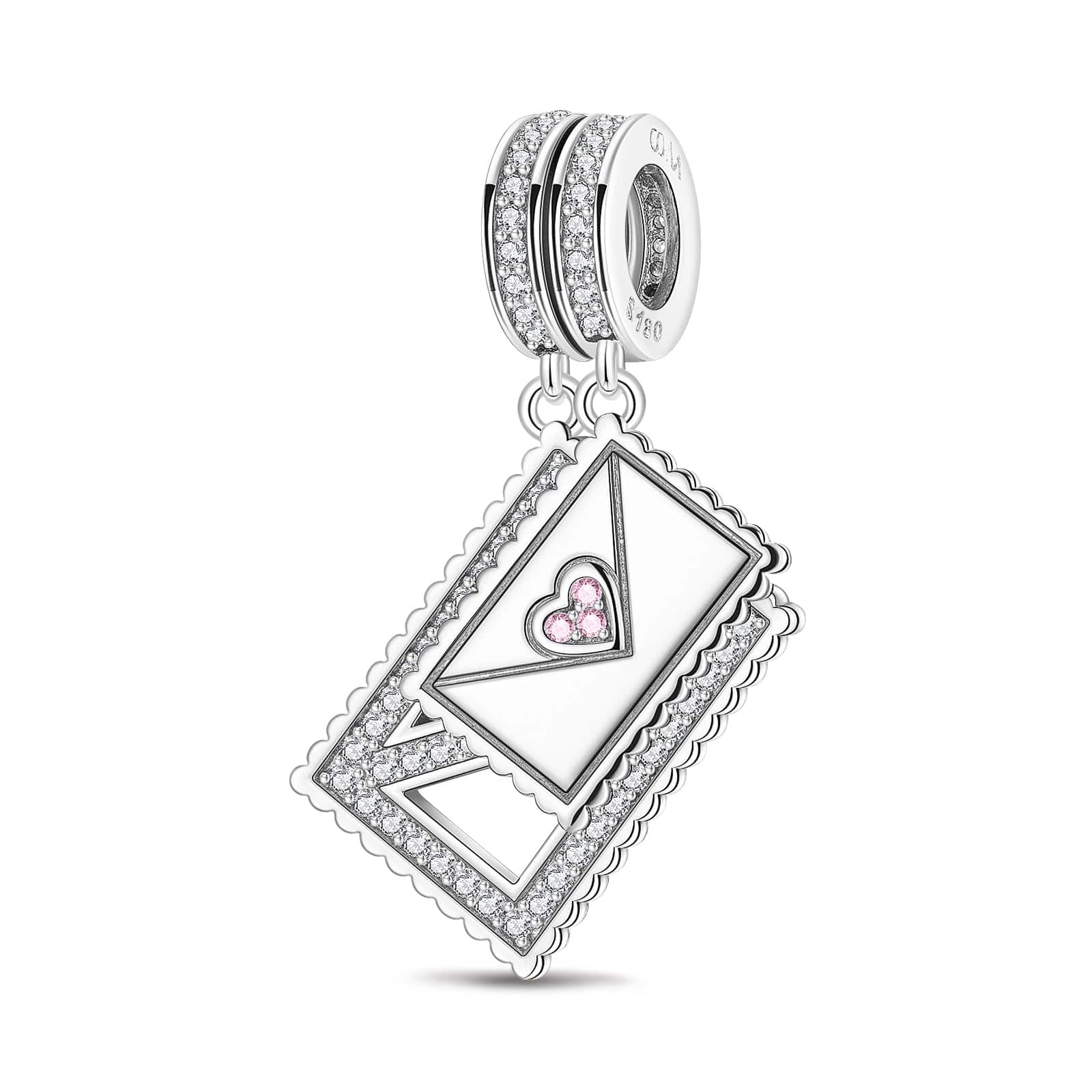 DREAM BIG, FLY HIGH TARNISH-RESISTANT SILVER DANGLE CHARMS IN WHITE GO ...