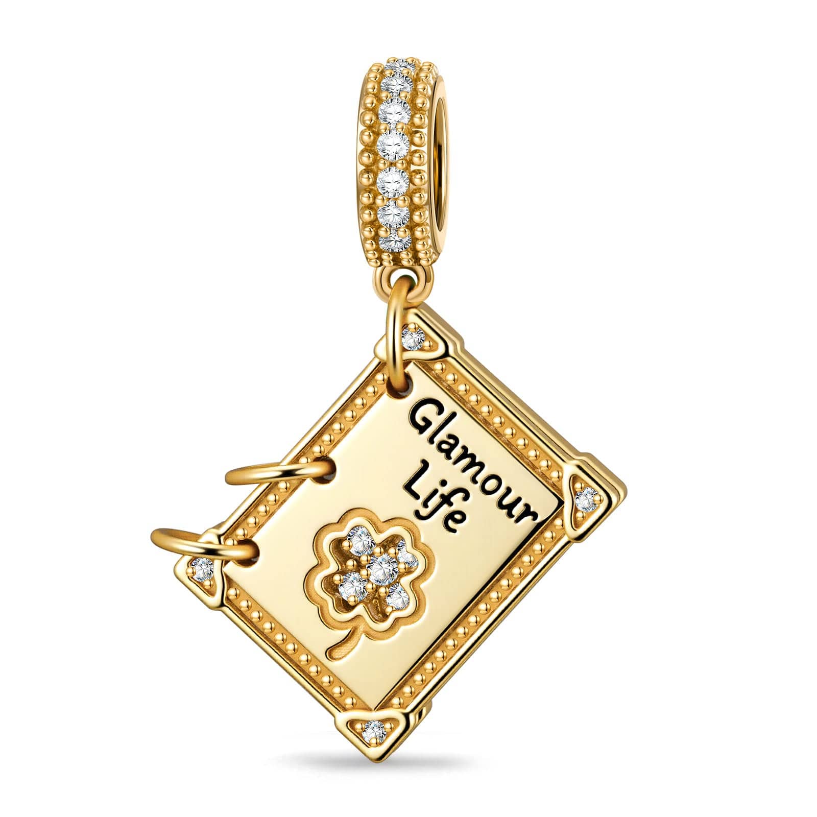 CATCH THE LUCK TARNISH-RESISTANT SILVER DANGLE CHARMS IN 14K GOLD PLAT ...