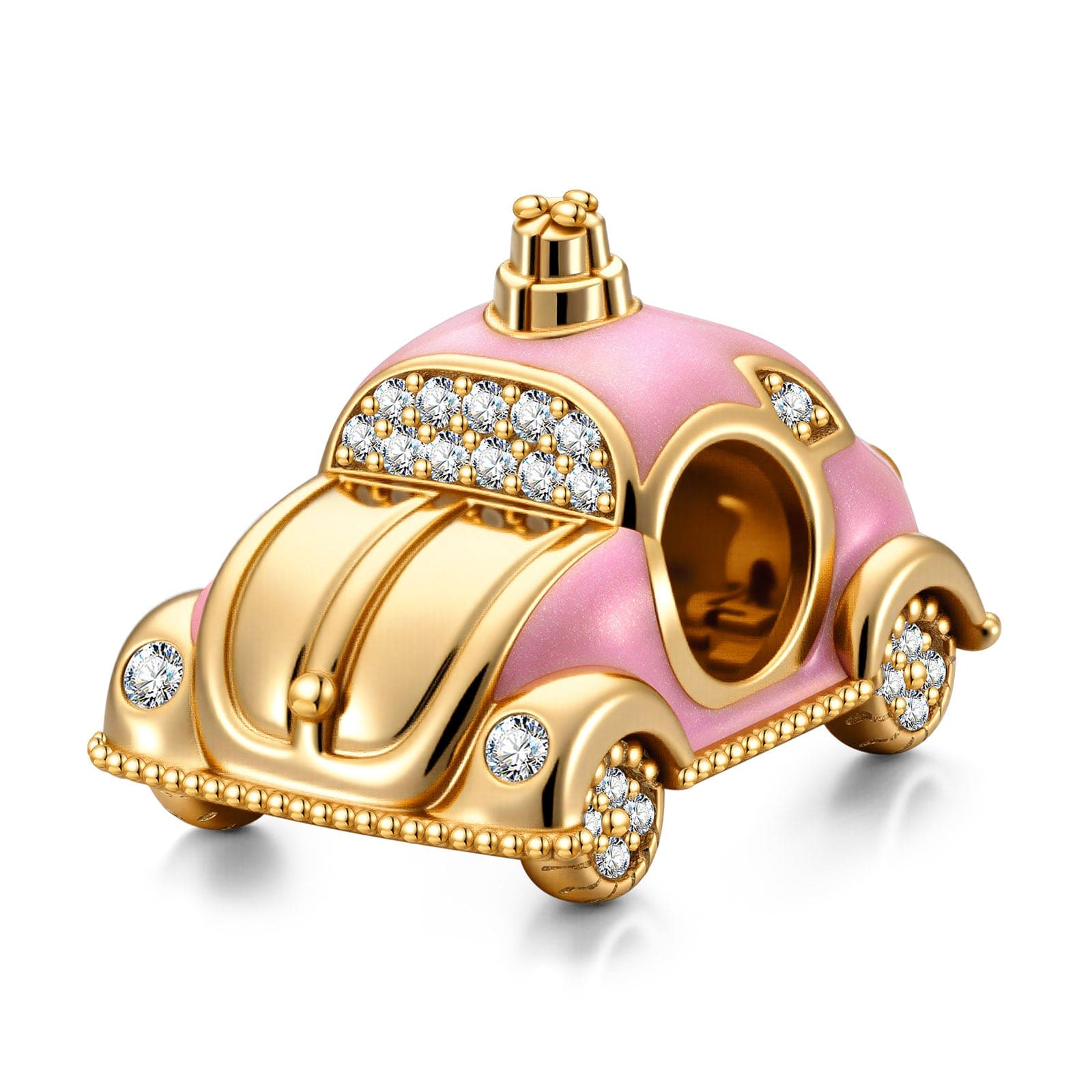 MY ROMANTIC DRIVE TARNISH-RESISTANT SILVER CHARMS WITH ENAMEL IN 14K G ...