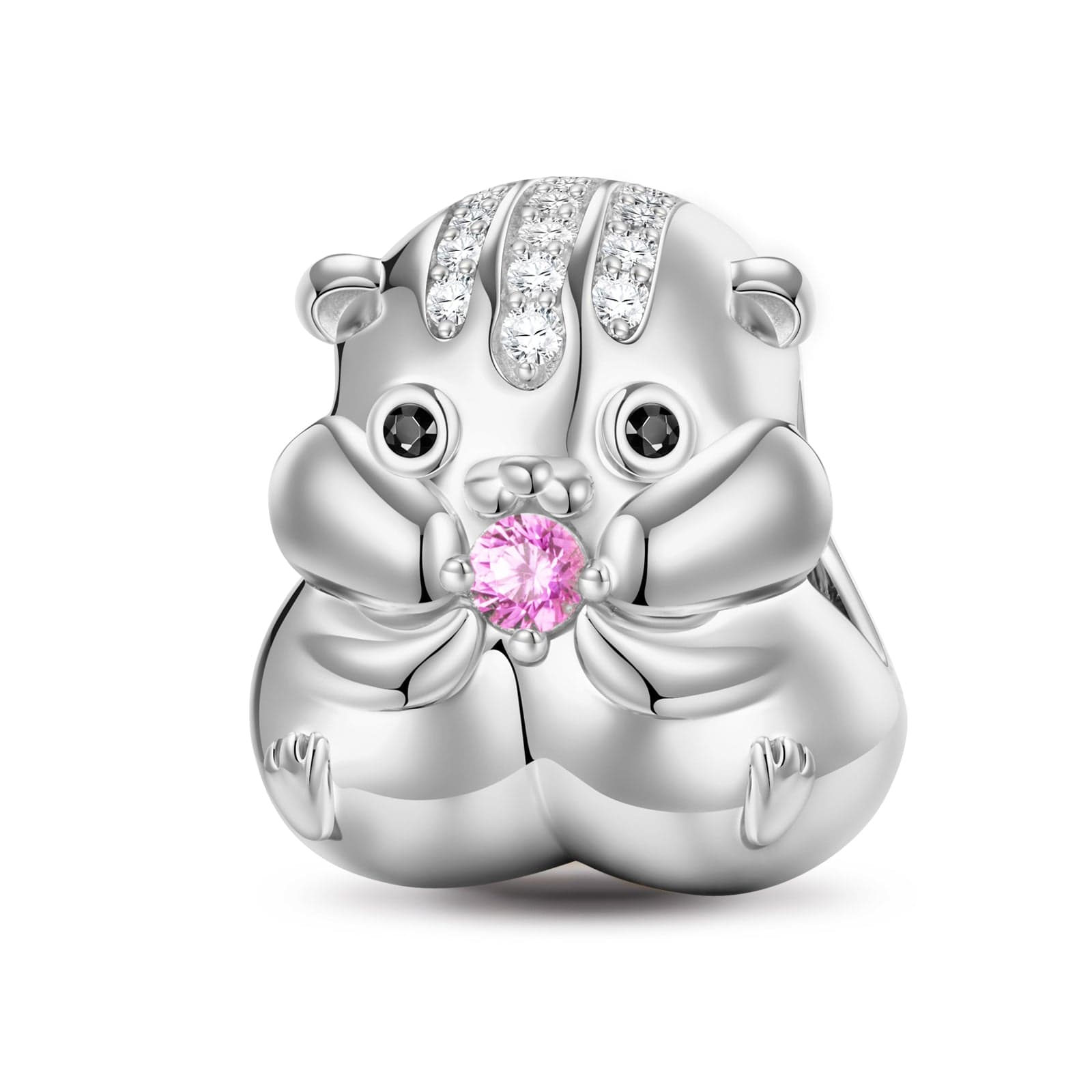 STERLING SILVER LOVELY SQUIRREL ANIMAL CHARMS IN WHITE GOLD PLATED - H ...