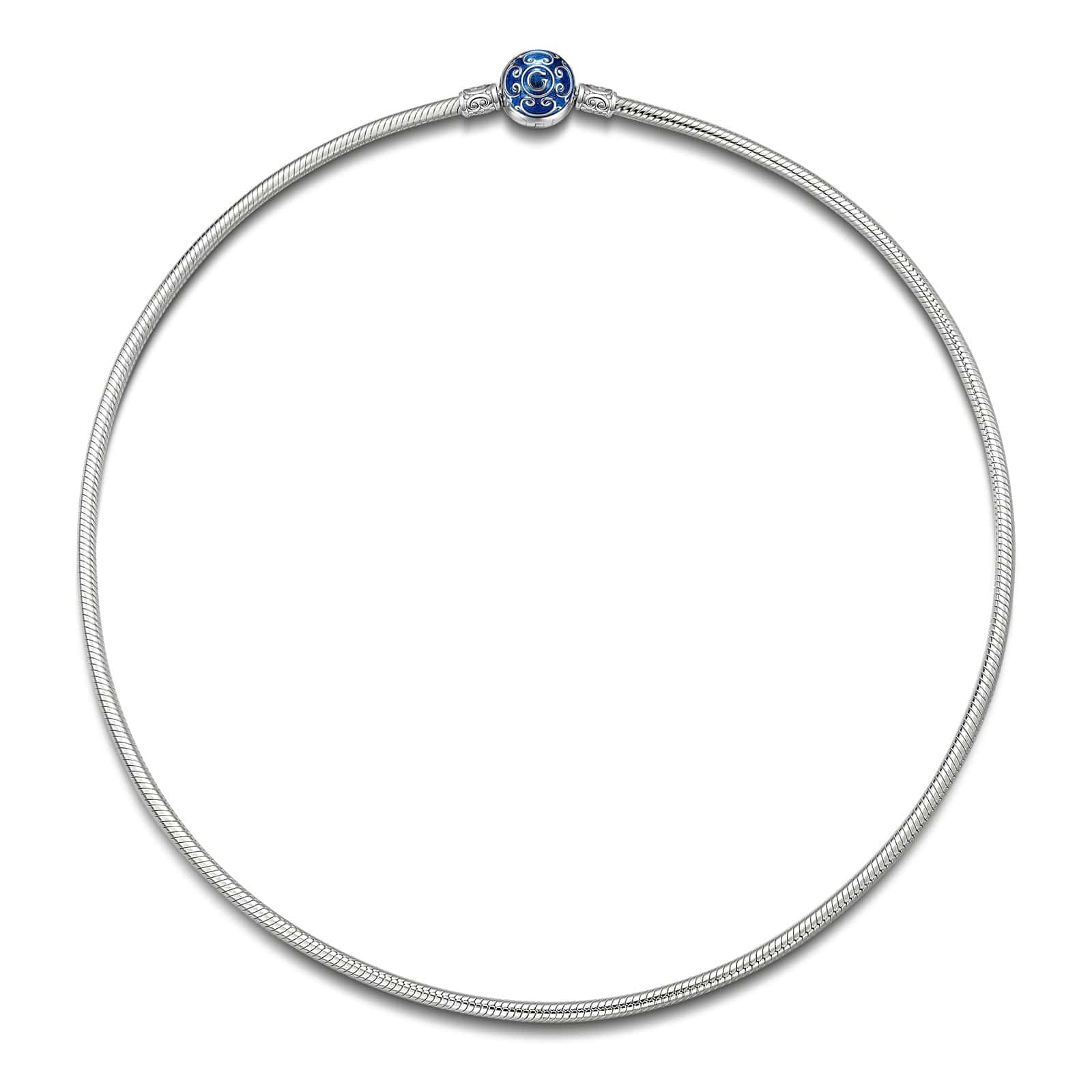 STERLING SILVER PERSONALIZED FASHION SNAP CHAIN NECKLACE WITH ENAMEL I ...