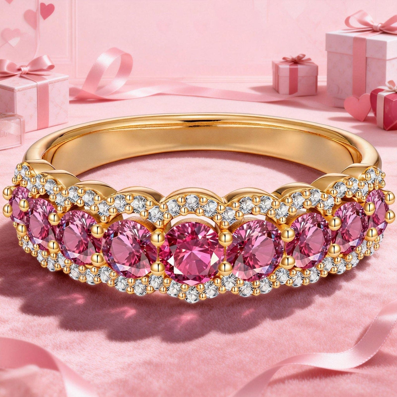 ROUND BRILLIANT CUT FANCY VIVID ROSE LAB-CERTIFIED PINK SAPPHIRE - HAL ...