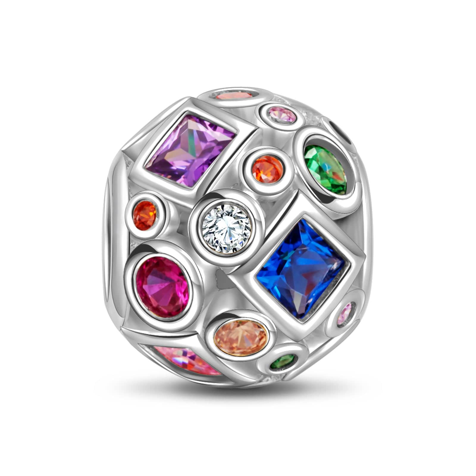STERLING SILVER SUMMER RAINBOW CHARMS IN WHITE GOLD PLATED – GONA