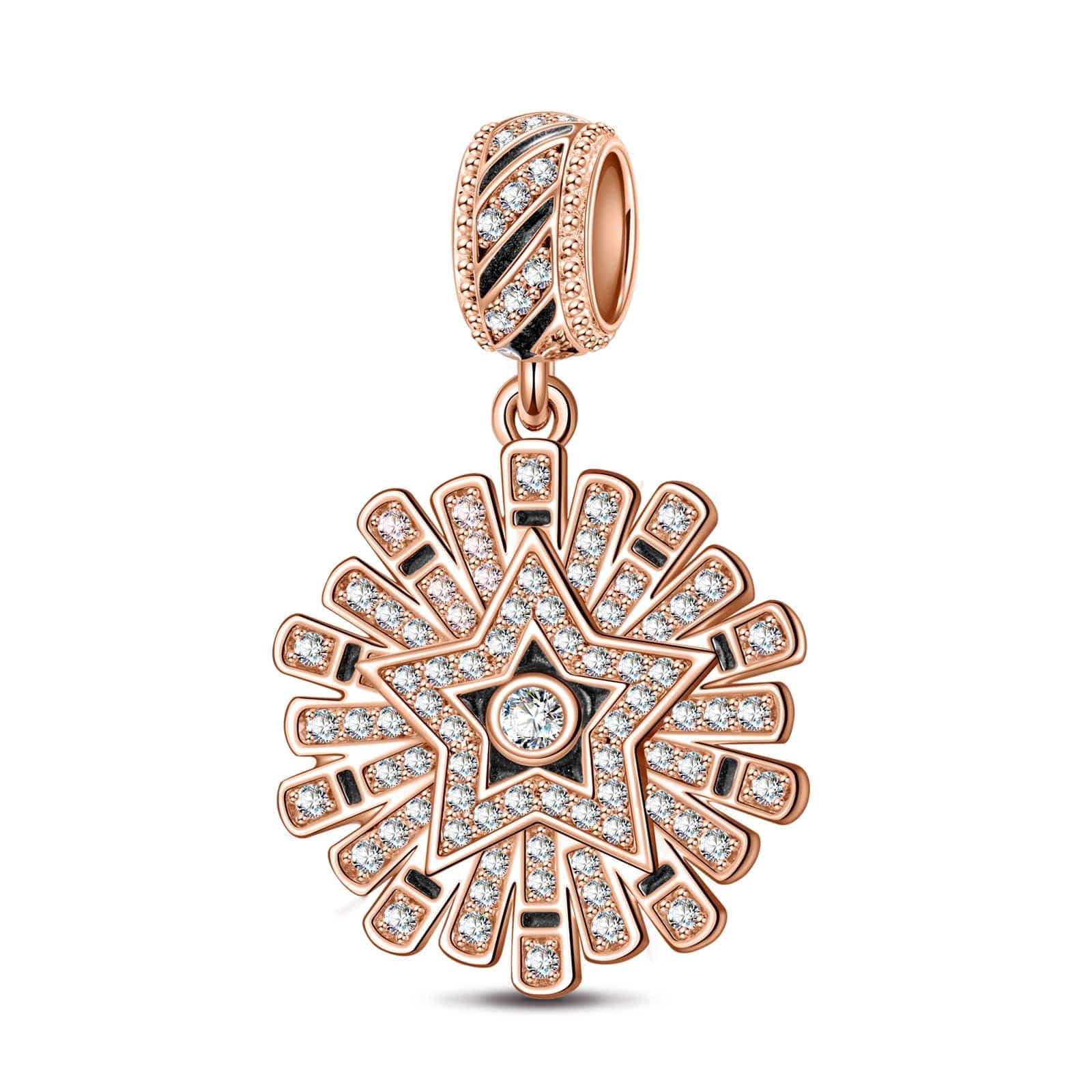 QUEEN OF GLITTER TARNISH-RESISTANT SILVER DANGLE CHARMS WITH ENAMEL IN ...