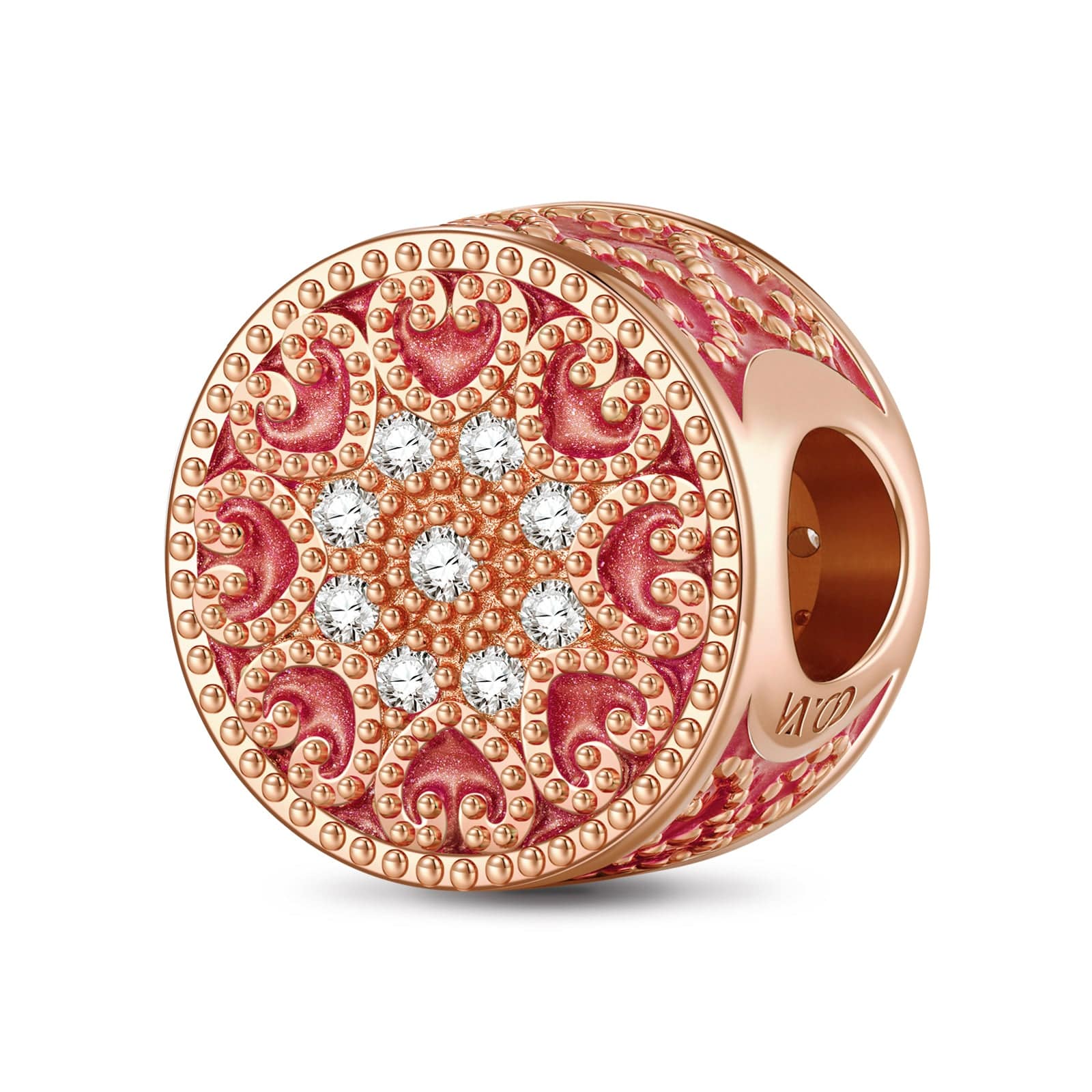 SELFLESS LOVE TARNISH-RESISTANT SILVER CHARMS WITH ENAMEL IN ROSE GOLD ...